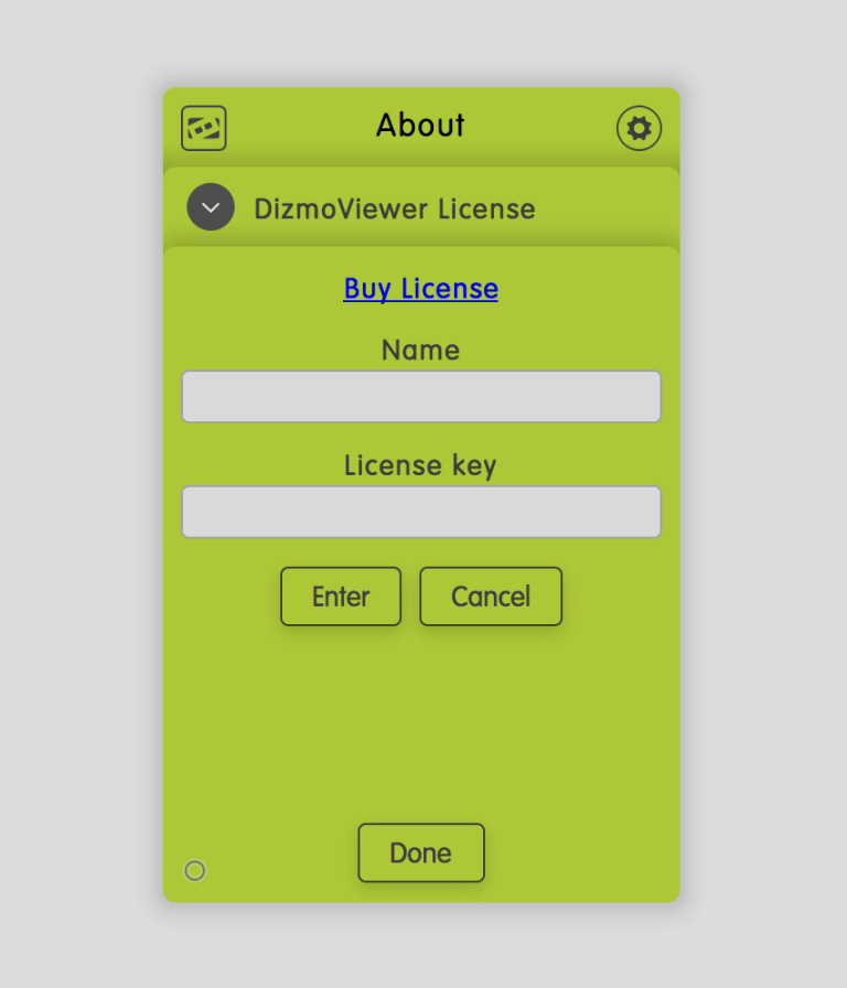 Activate dizmoViewer - dizmo